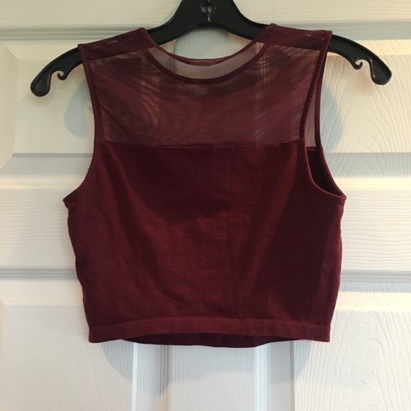 Garage | Tops | Burgundy Crop Top | Poshmark